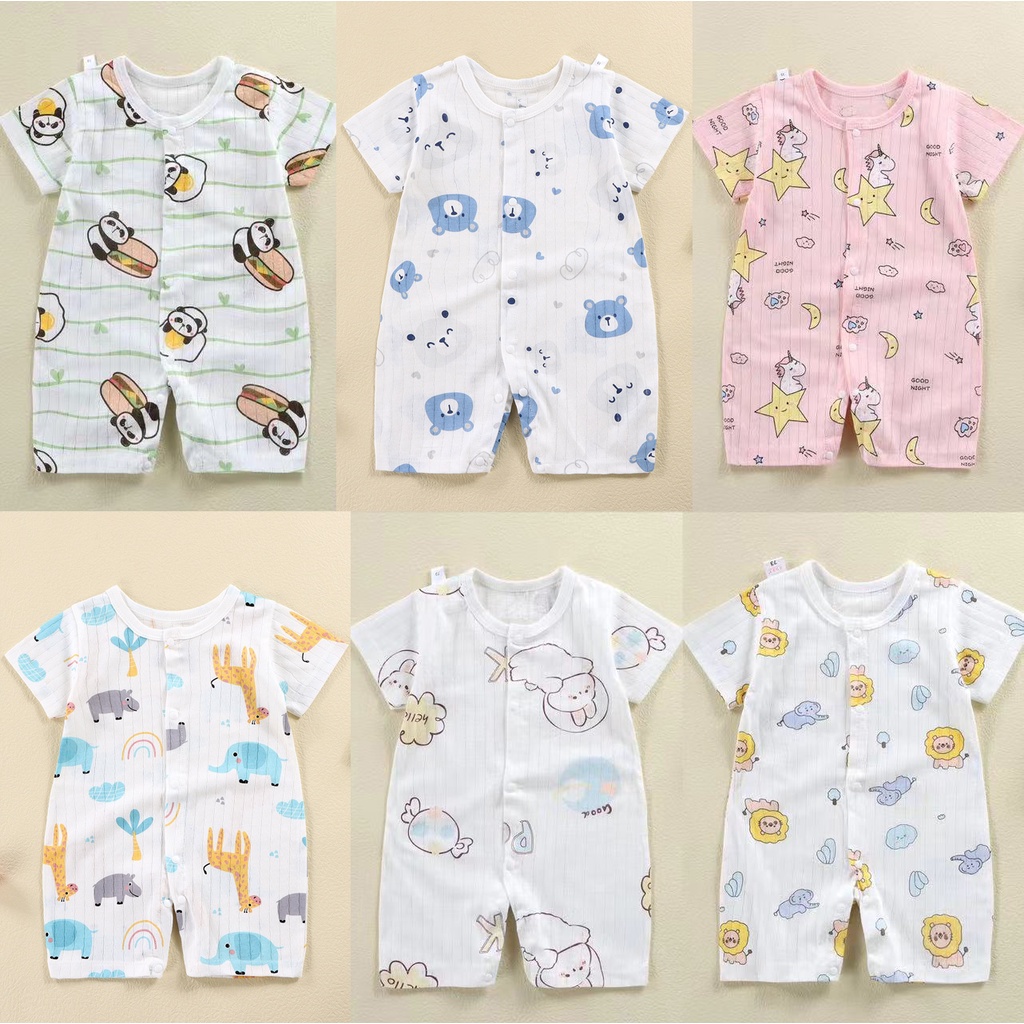 short sleeve Body set for newborn boys and girls, soft cotton fabric ...