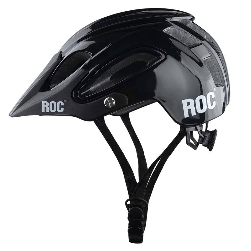 Roc Bike 15 R15 sports Bike helmet, cheap glossy black, genuine canopy ...