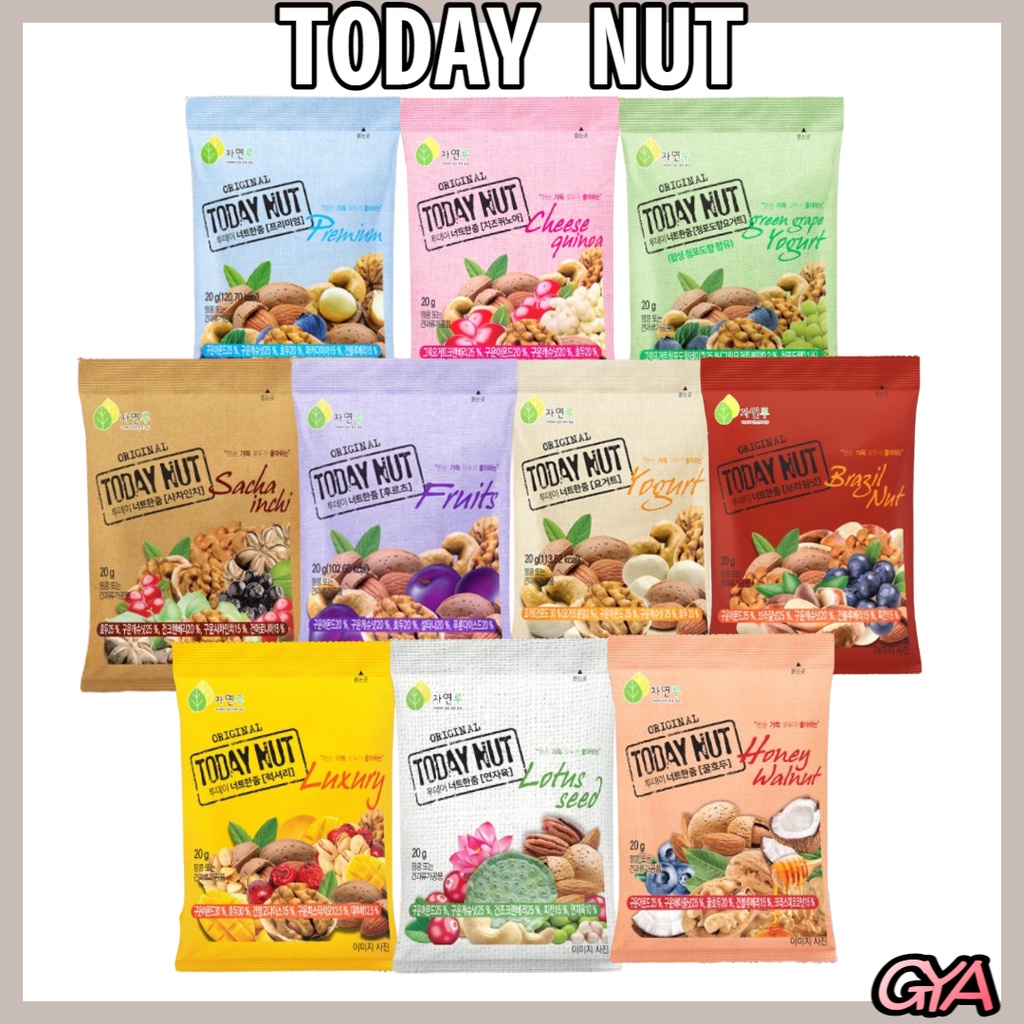 [TODAY NUT] 10 kinds of Original Daily nut mix 20g *10 bags (Almond ...