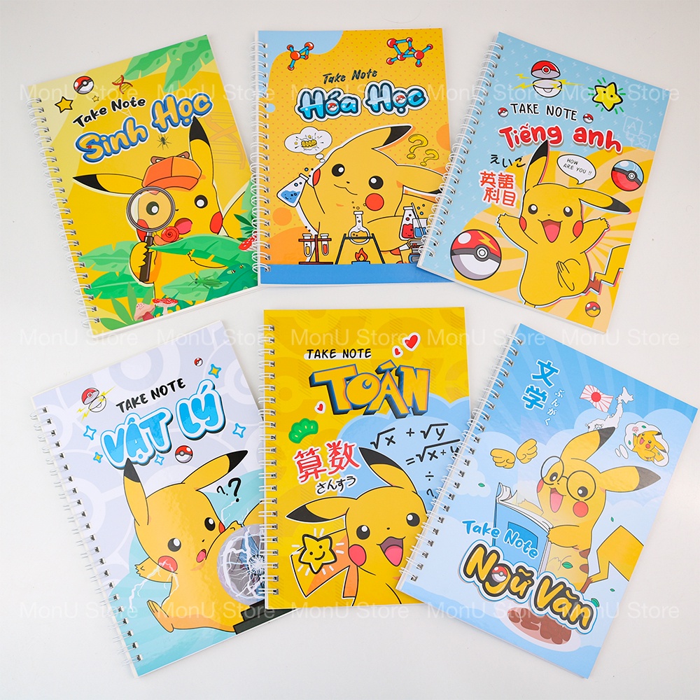 XO Pikachu Pokemon A5 spring notebook 90 pages with super cute subject ...