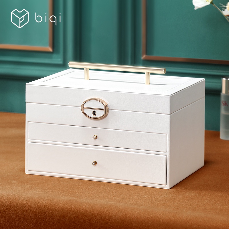 CASEGRACE Luxury Large Jewelry Box Organizer Drawer Necklace Ring ...