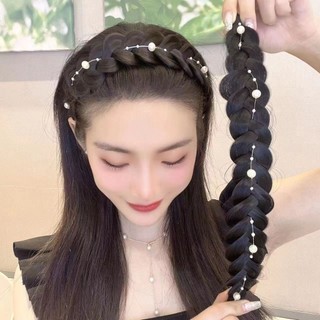 Fishbone Braid Fake Hair Hoop Upgrade Temperament Pearl Style Twist ...
