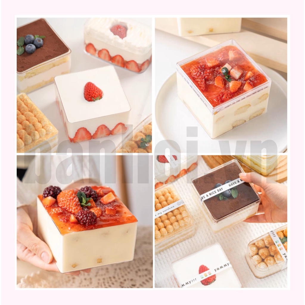 Transparent Hard Plastic Box, Plastic Square Cake Box, Food Box, mica ...
