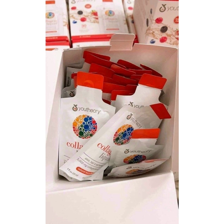 Youtheory Collagen Liquid Berry Flavor Water Collagen - Box Of 30 Packs ...
