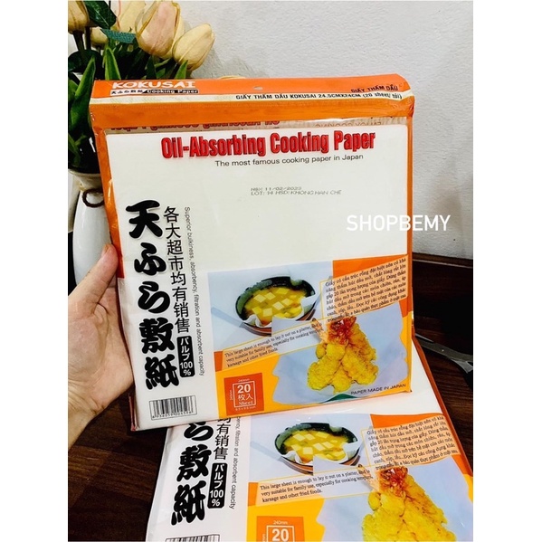 KOKUSAI Food Oil Absorbent Paper Specialized for Absorbing Grease from ...