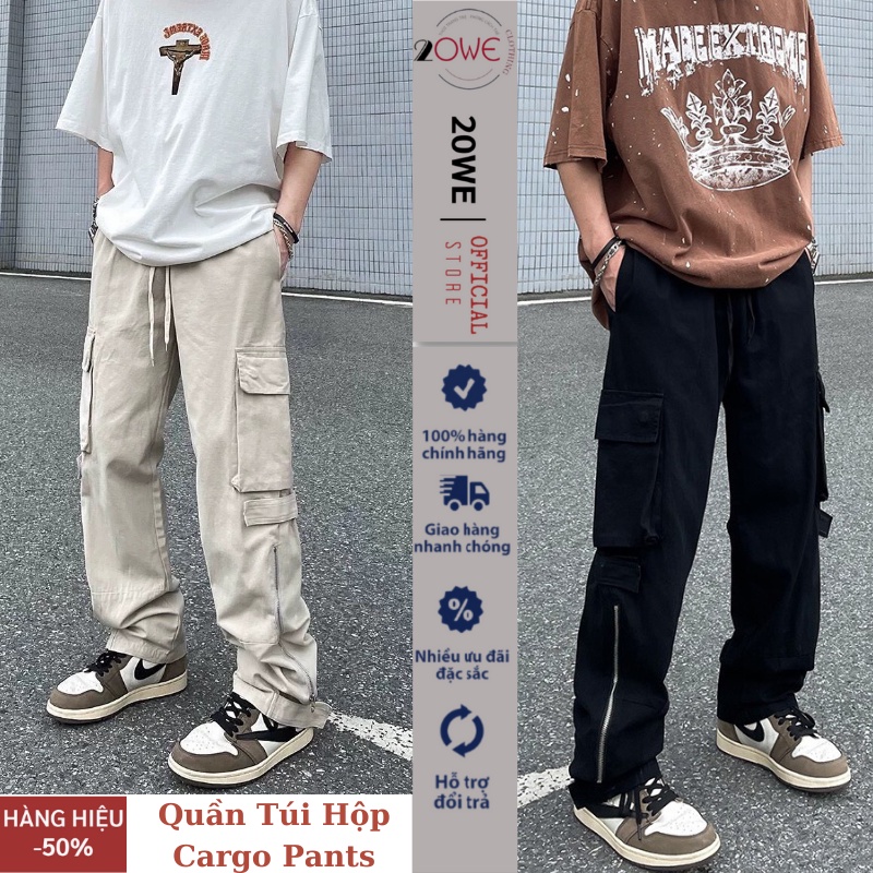 Ulzzang JK8 men's Cargo jeans, 20we men's wide-leg Cargo pant khaki ...