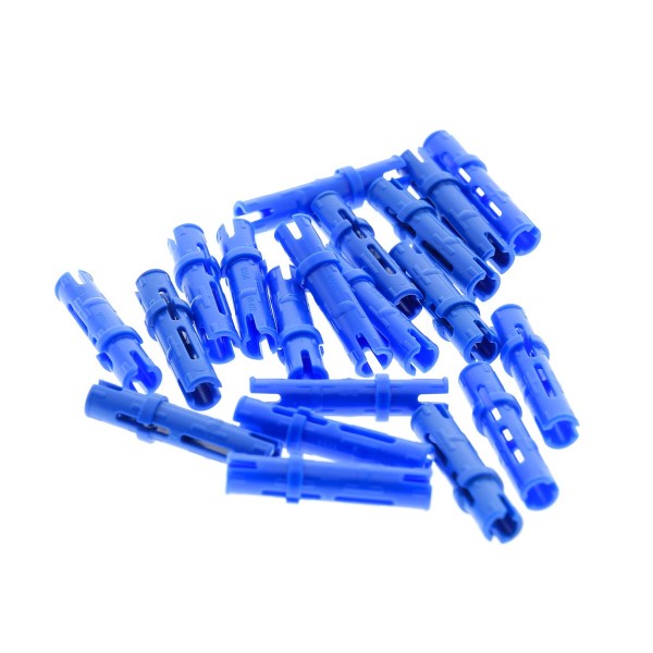 Lot 20x New Genuine LEGO Blue Technic, Connector Peg 3L with Friction ...