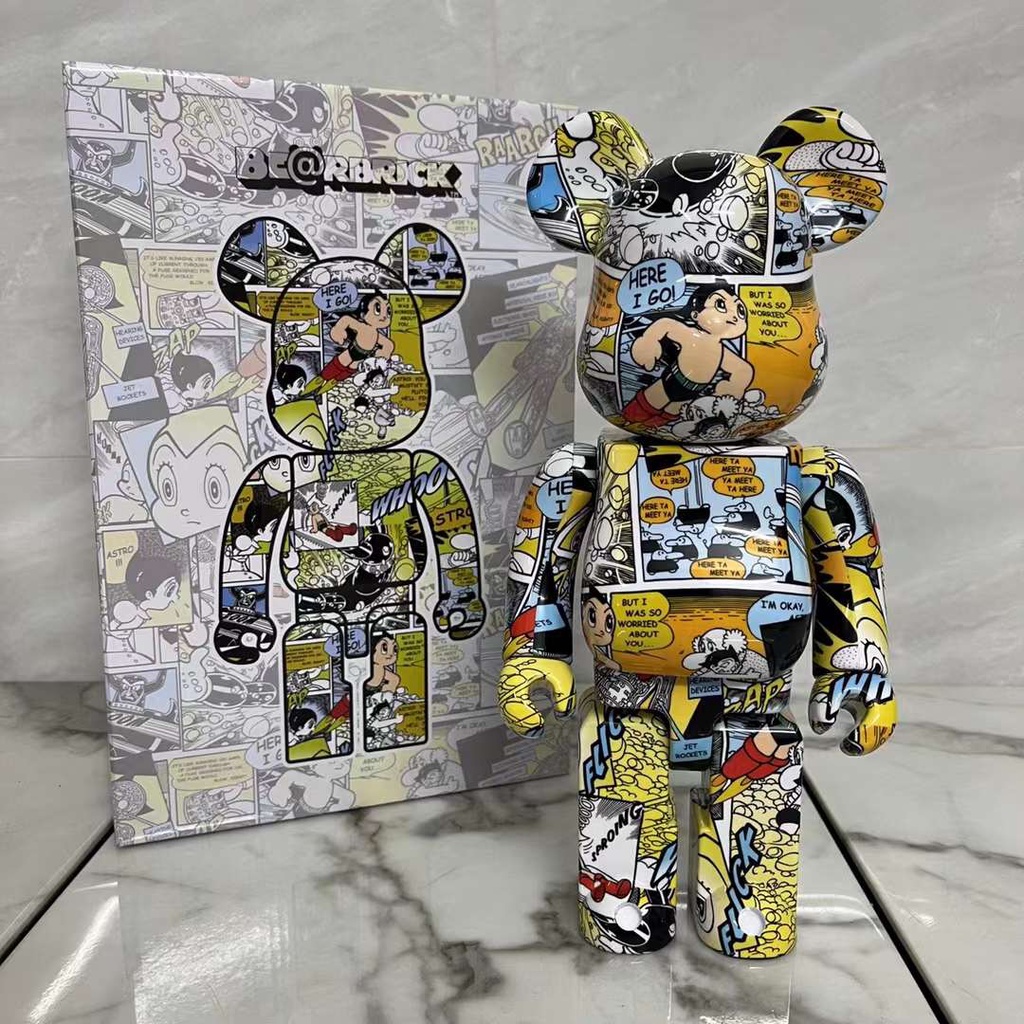 Bearbrick Astroboy Atom 400% 28 cm Gear Joint ABS Mickey Mouse Be ...