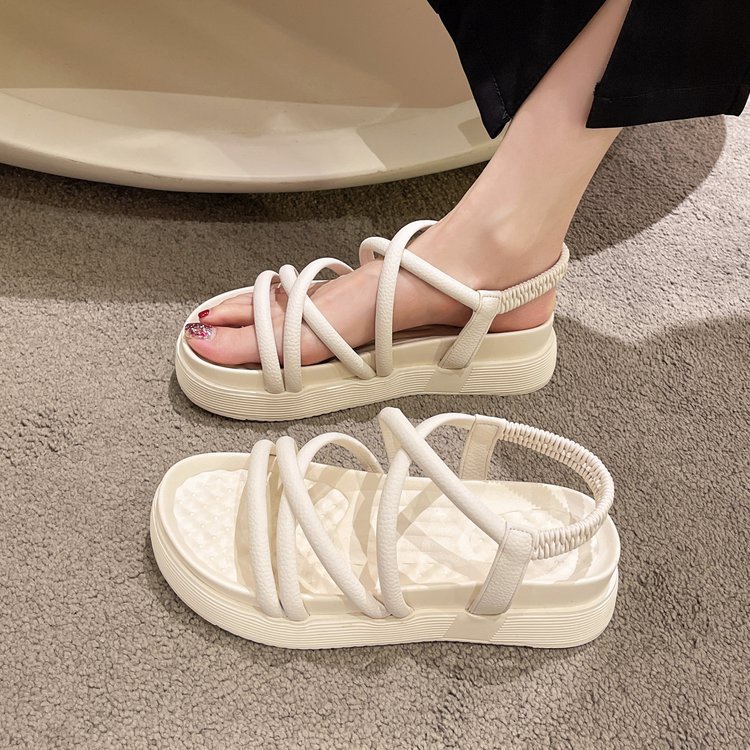 Women's sandals - Super cute soft sole strappy sandals, criss-cross ...