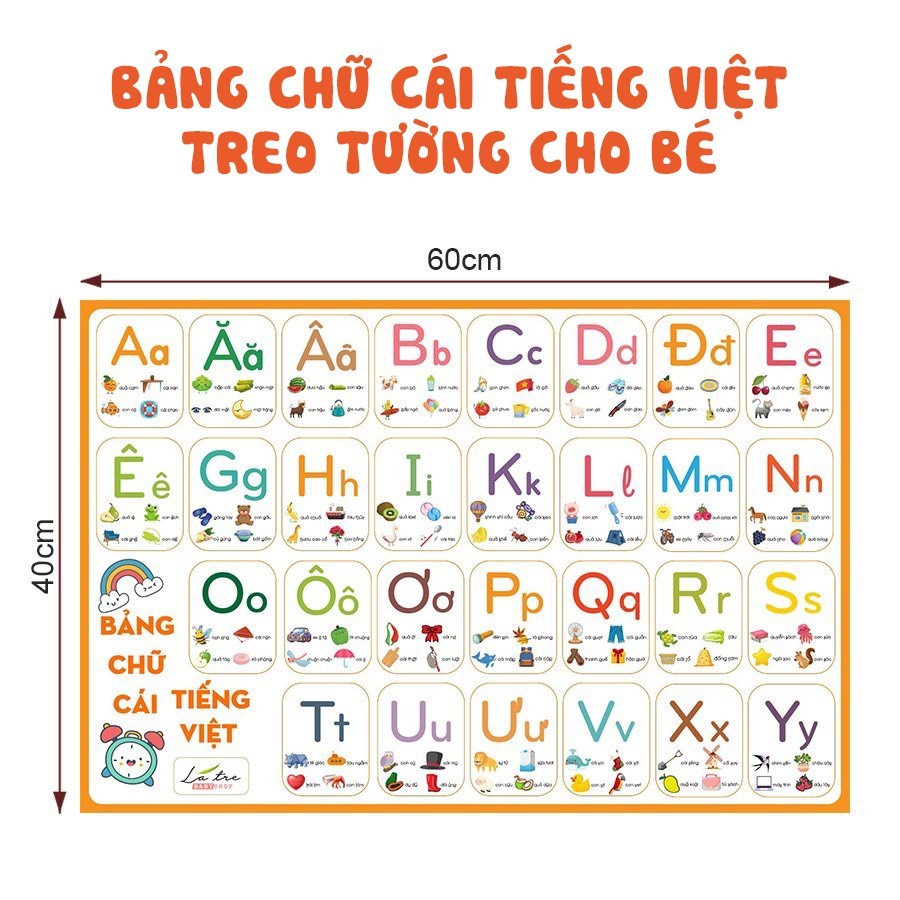 Vietnamese alphabet number board for children letter wall poster helps ...
