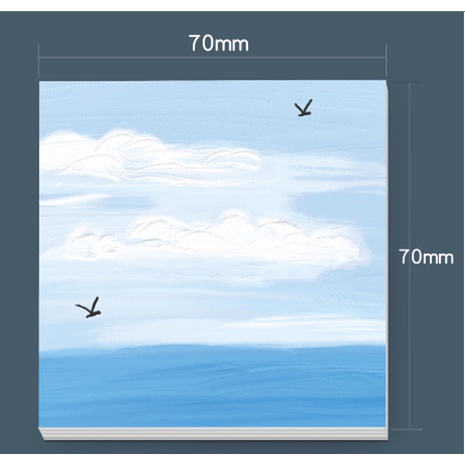 Super Sticky note Paper Size 5.1X5.1Cm 100 Sheets Of Cute pastel Color ...