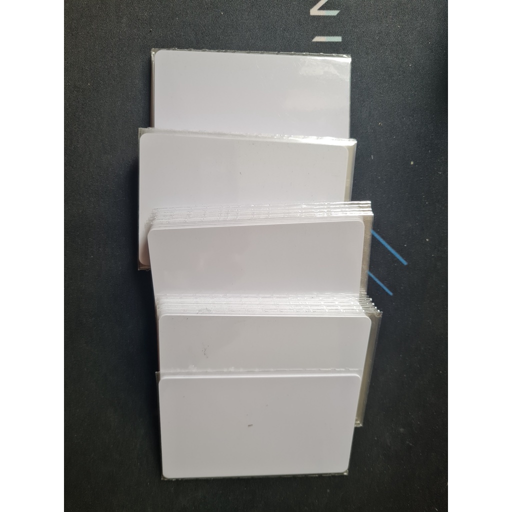 [Combo Of 5] Magnetic Card - 13.56Mhz RFID White Card IC Card | Shopee ...