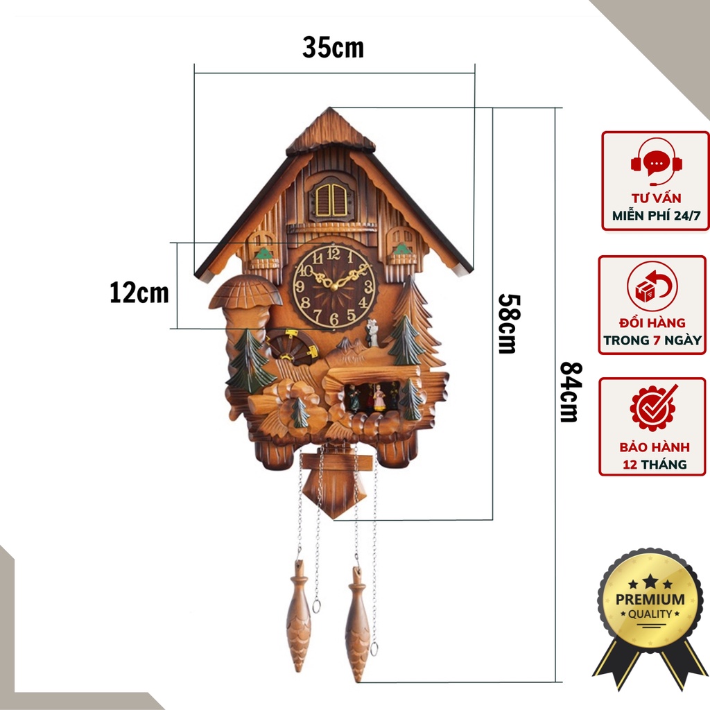 Neoclassical cuckoo wall clock DHT517 | Shopee Singapore