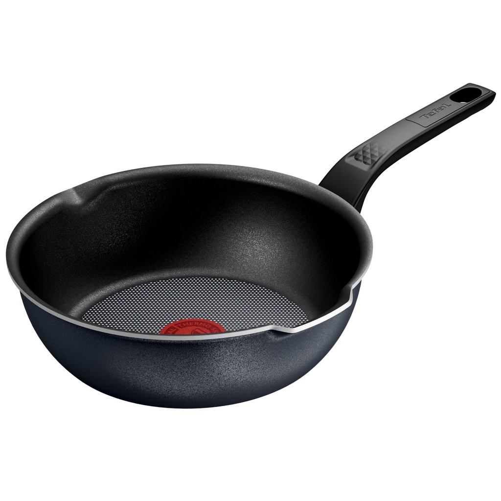Tefal Pure Grey Titanium Nonstick Deep Frying Pan (22cm) Dishwasher ...