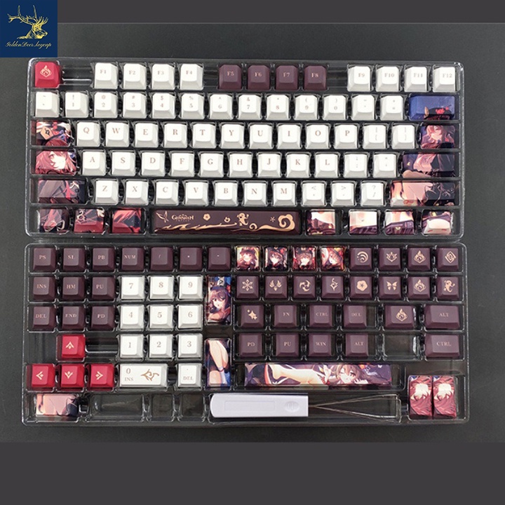Keycap Hutao Genshin Impact Set, High Quality PBT Material, Mechanical ...