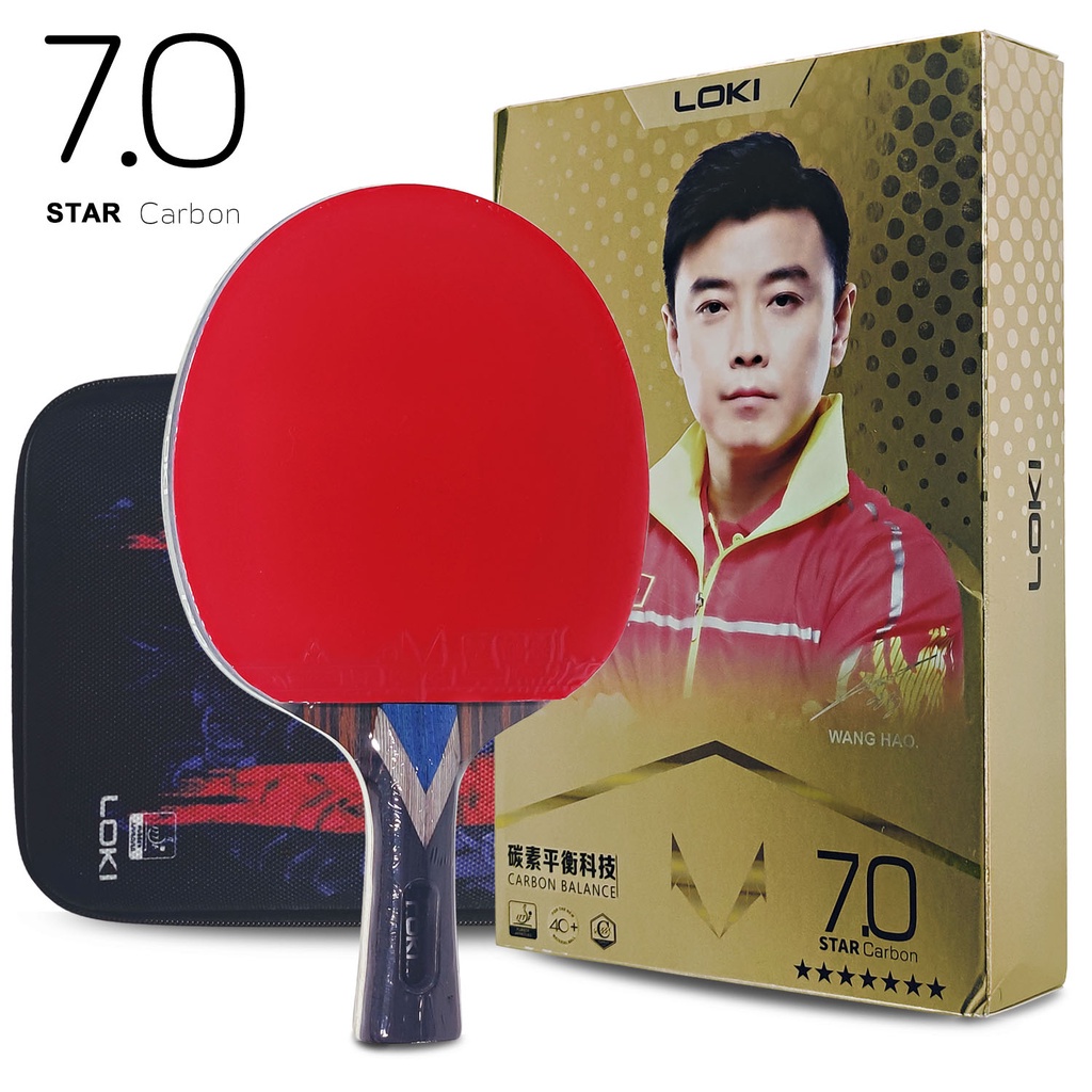 Loki 5/6/7 Star Ping Pong Racket Professional Offensive Carbon Blade Table Tennis Racket Bat ...
