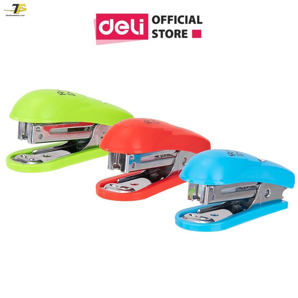 10 Deli mini stapler, Attach 1000 staples of 12 pages, Blue, red, green ...