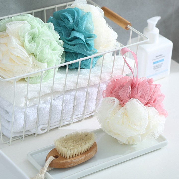 Super Soft and Smooth 2-Color Round Mesh Foam Bath Foam Made in Japan ...