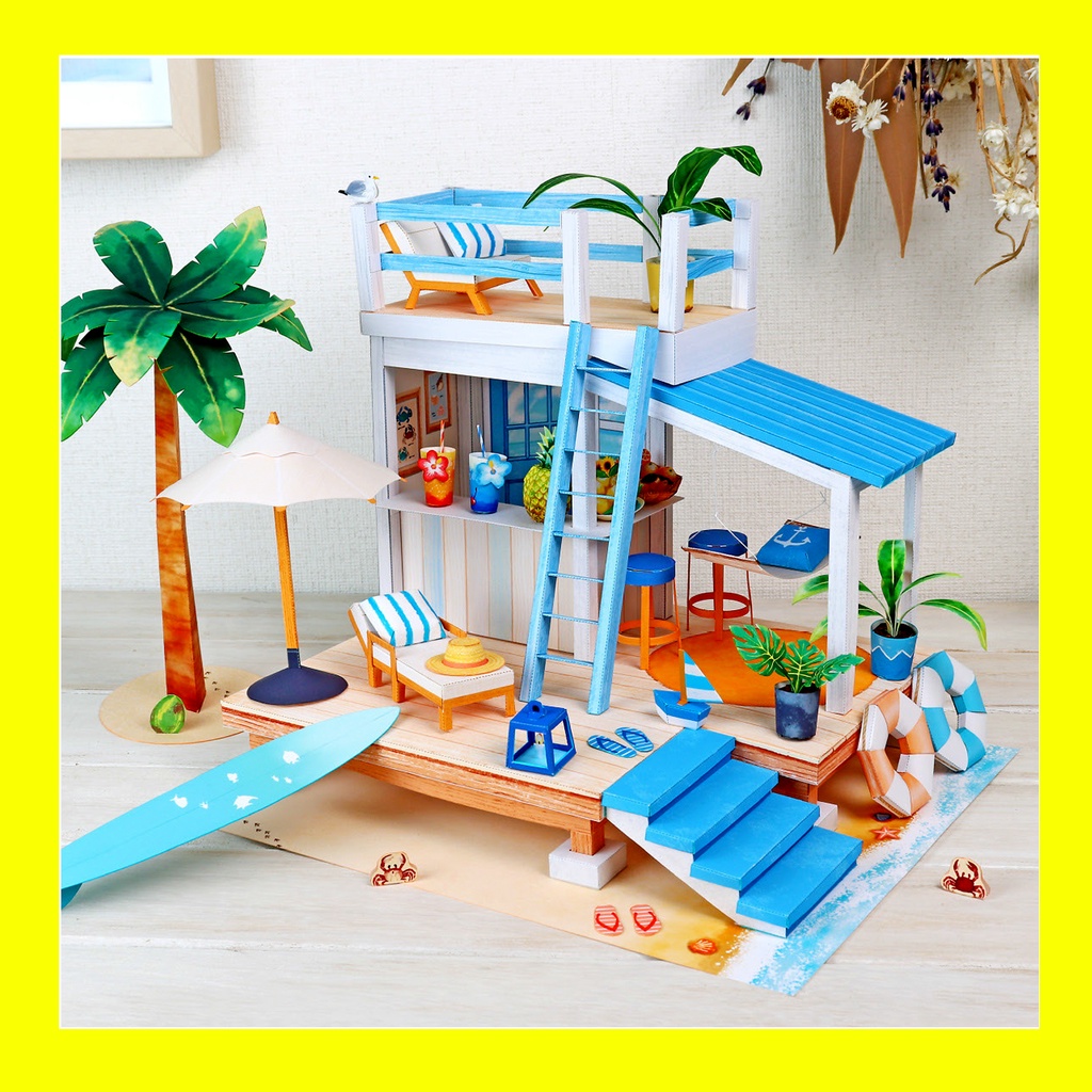Paper handmade Model - Tiny Coconut Tree Island | Shopee Singapore