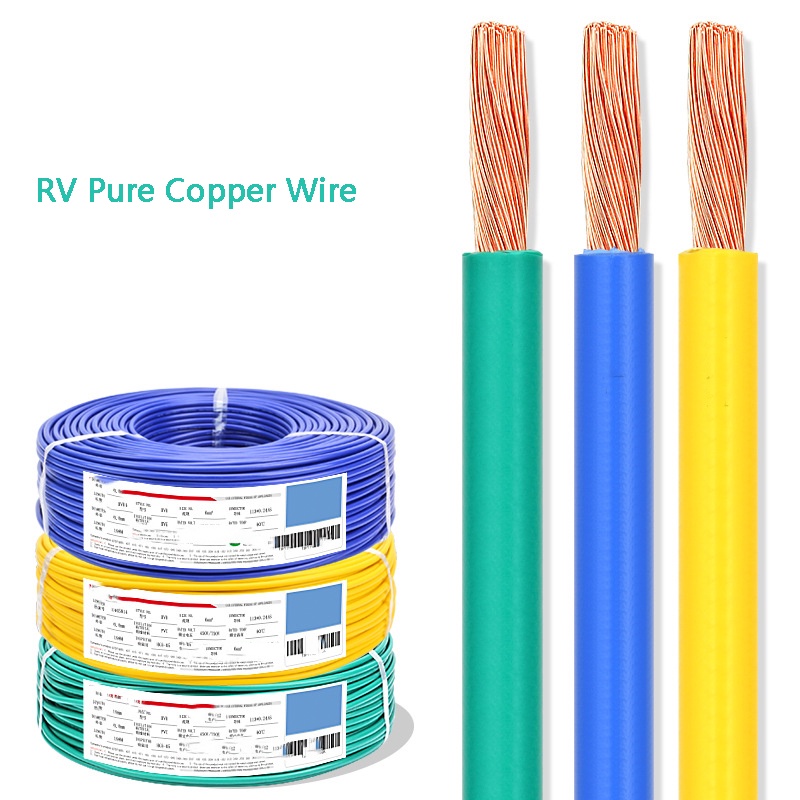 1 Meter RV Pure Copper Wire Single-core Multi-strand Flexible Wire 0.3 ...