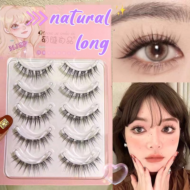 5 pairs of little devil natural 8mm-12mm Thai style false eyelashes ...