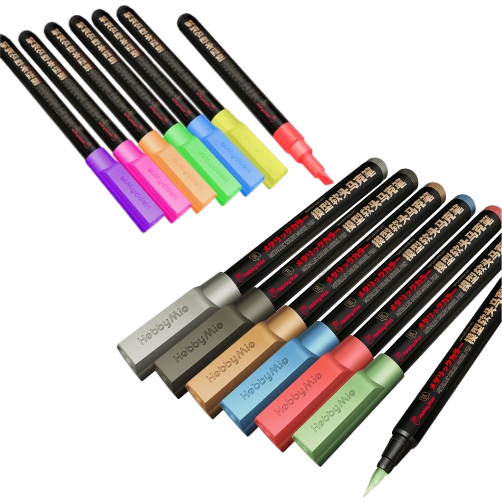 MF Multi-color Model Paint Pen Hobby Mio HobbyMio Metallic Color Model ...