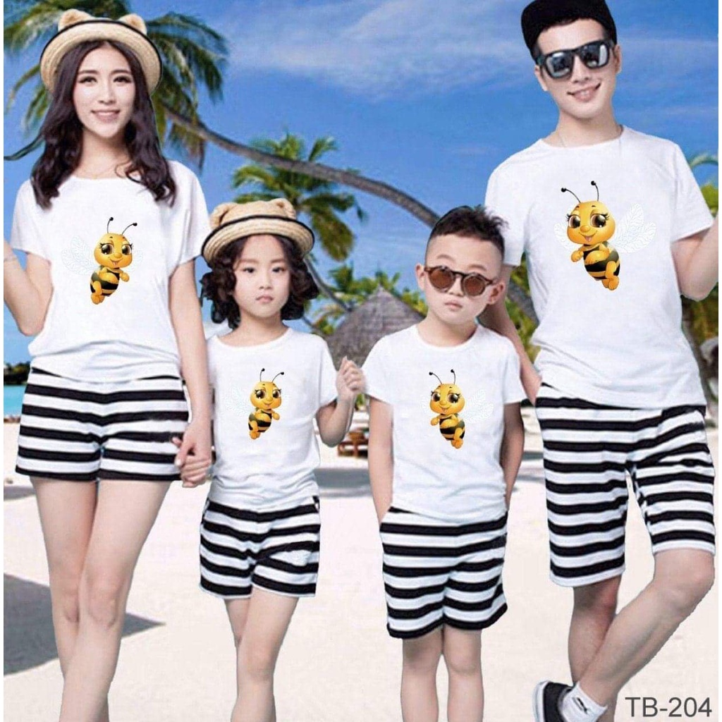Family Uniform Shirt, Cute Yellow Bee Print | Shopee Singapore