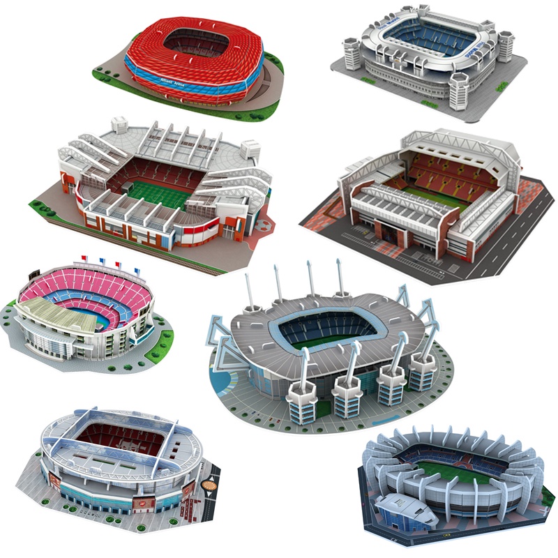 Old Trafford Stadium Assembly Model, Stamford bridge, Emirates, Anfield ...