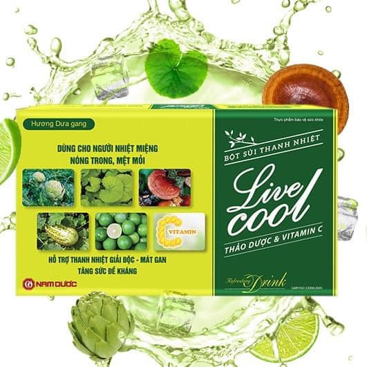 Liver cool Nam Duoc effervescent powder H/10 packs - Lemon, melon ...