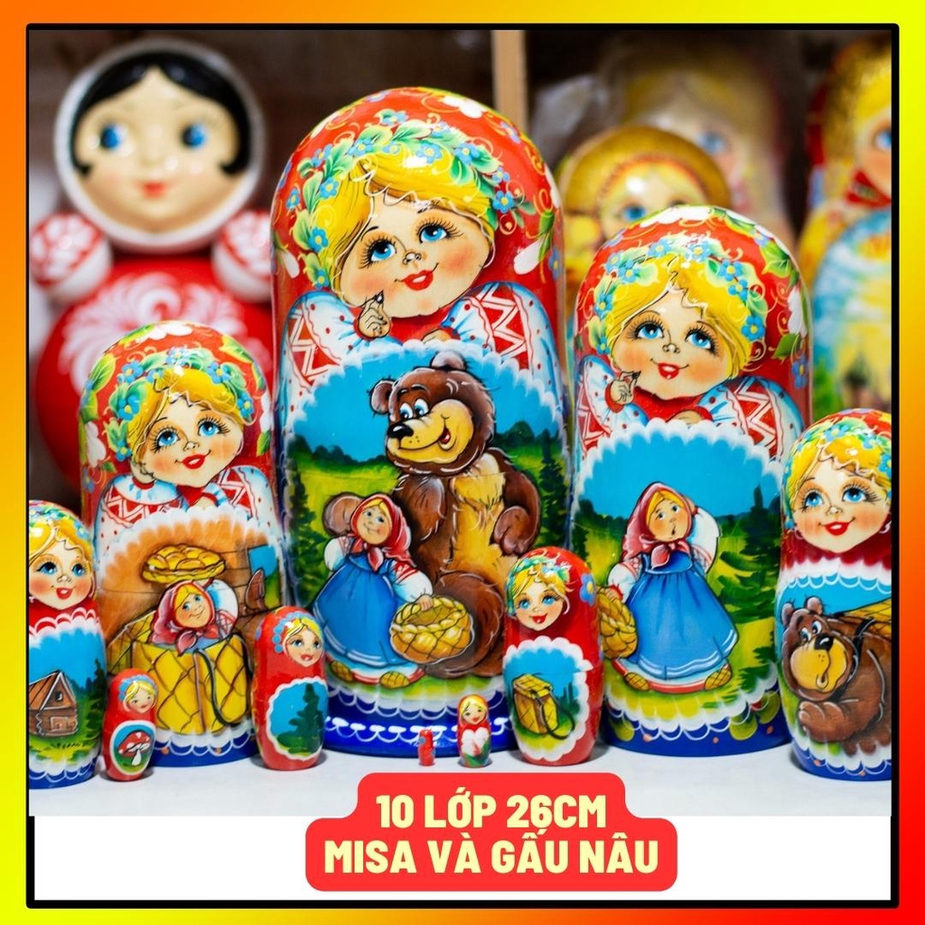 (Extremely Beautiful And Luxurious) MATRYOSHKA Russian Doll Set 10 Layers "Little Girl Fairy And ...
