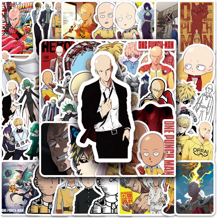 57 Piece Funny One Punch Man Stickers Waterproof DIY For Phones Laptop ...