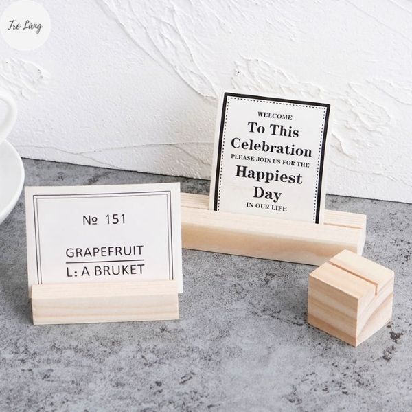 Wooden Stand for Desk Calendar / Photo / Namecard / Menu / Banquet ...