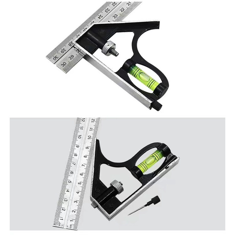 300mm stainless steel mobile combination angle ruler horizontal movable ...
