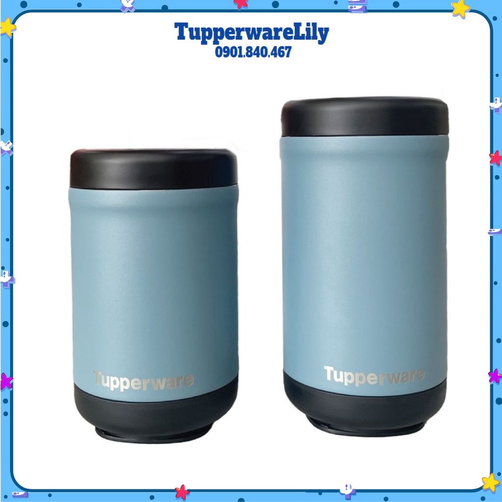 Tupperware Stacking Thermal Matte Blue (New Model) | Shopee Singapore