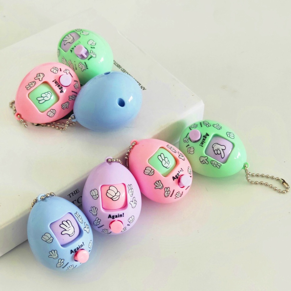 Funny Rock Paper Scissors Toy - Rock Paper Scissors Keychain with Push ...