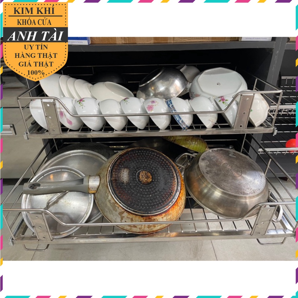 304 stainless steel pot rack with EUROGOLD SHOCK-REDUCING sliding rails ...