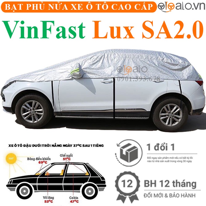 Vinfast Lux SA2.0 car half-roof cover with premium 3-layer parachute ...