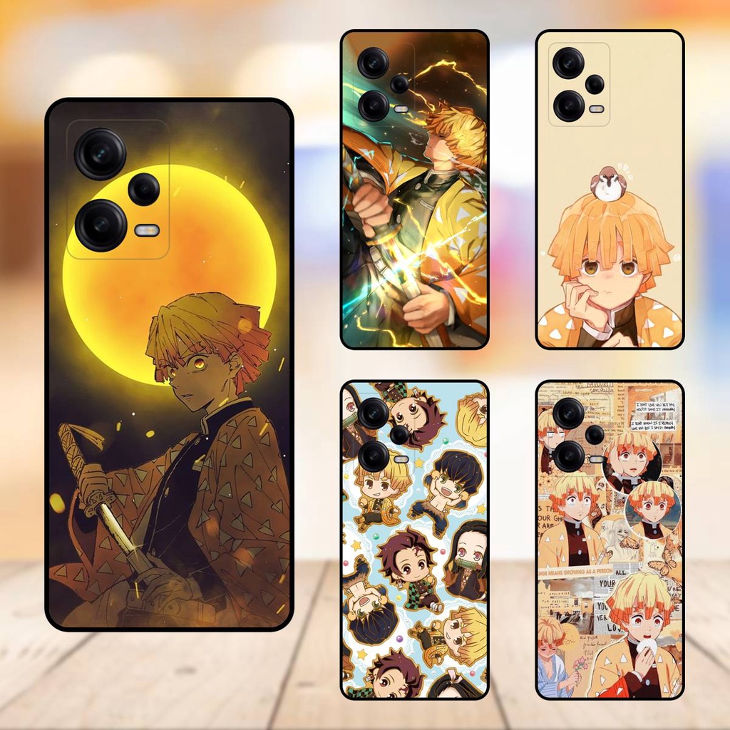 Redmi Note 12 Pro 5G phone case with black border Zenitsu Kimetsu no ...