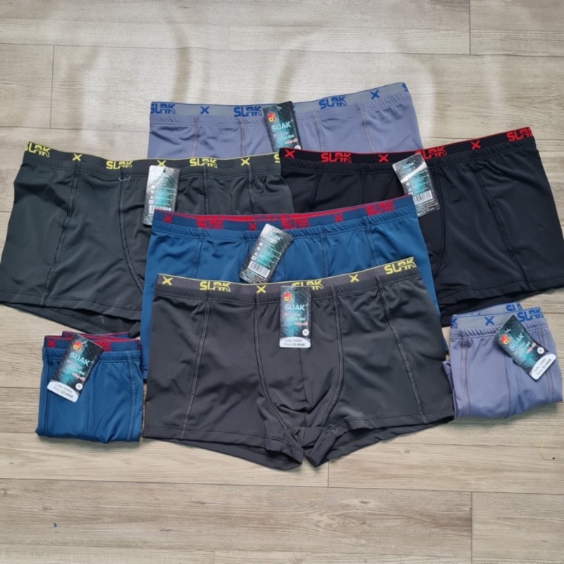 COMBO of 5 SUAK Men's BOXER Pants Four-Way Stretch Cold Tights | Shopee ...