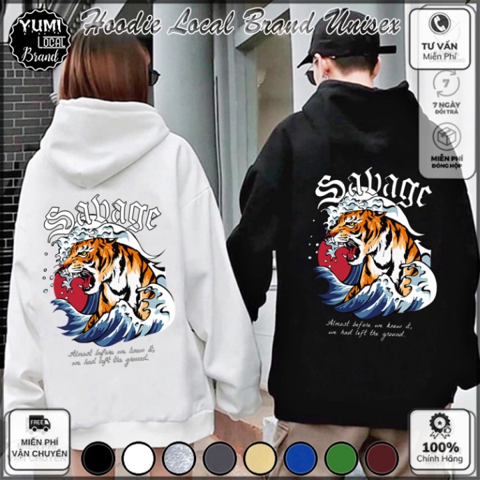 SABAGE Local Brand Hoodie, extra thick cotton fleece, Unisex loose ...