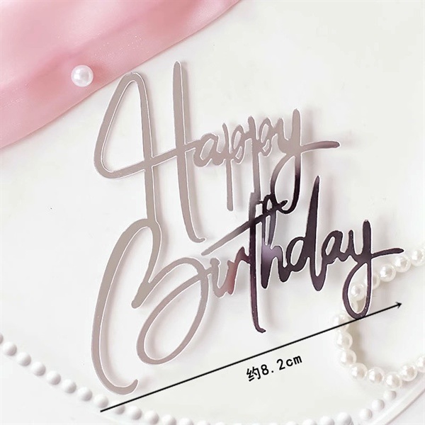 HPBD mica Topper with silver letters new model 2 | Shopee Singapore