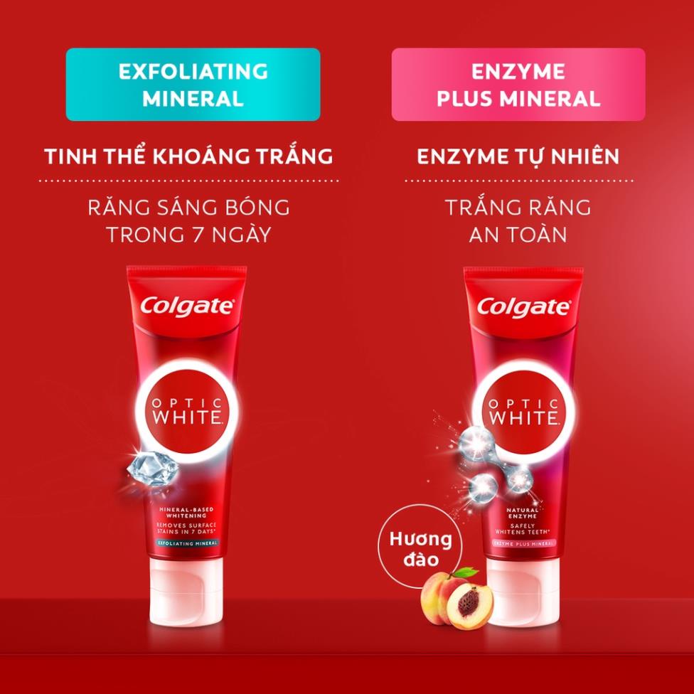 Colgate Optic White Toothpaste Brightens Teeth In 7 Days (80g / 100g ...