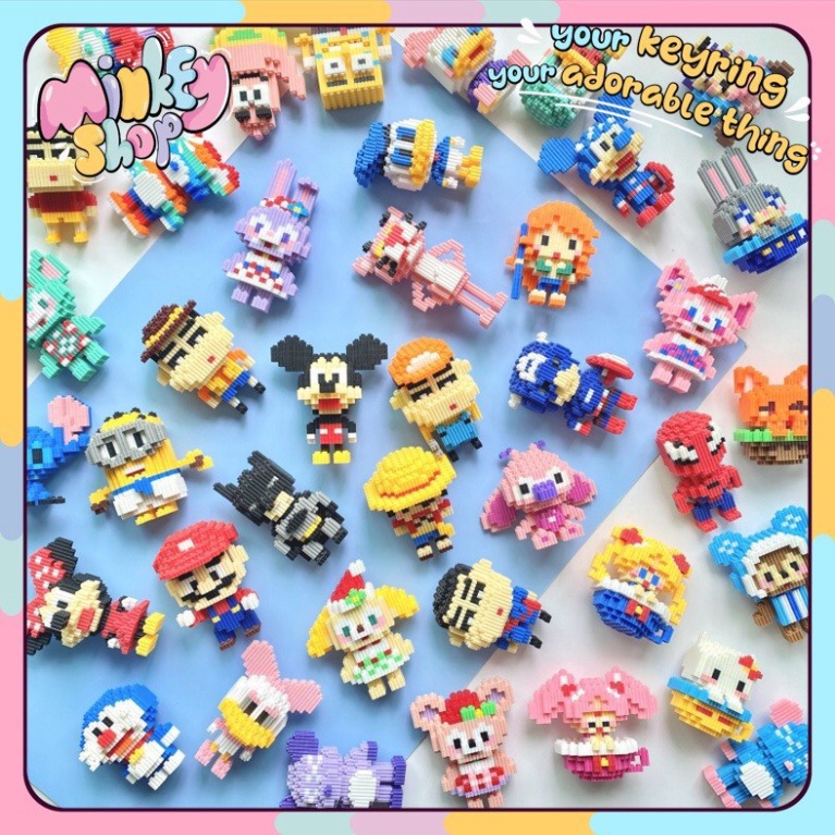 Combo of 5 Lego 3D character puzzles, model assembly toys, Lego 12 ...