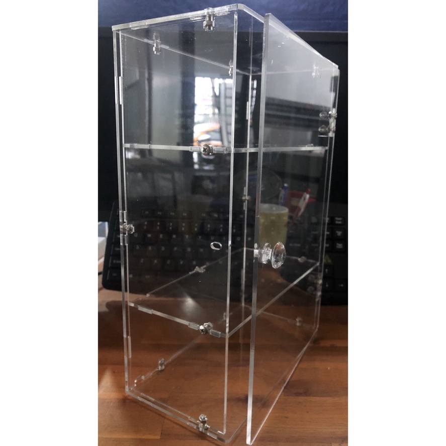 Transparent Mica Cabinet Box Displays Dustproof With Open And Closed ...