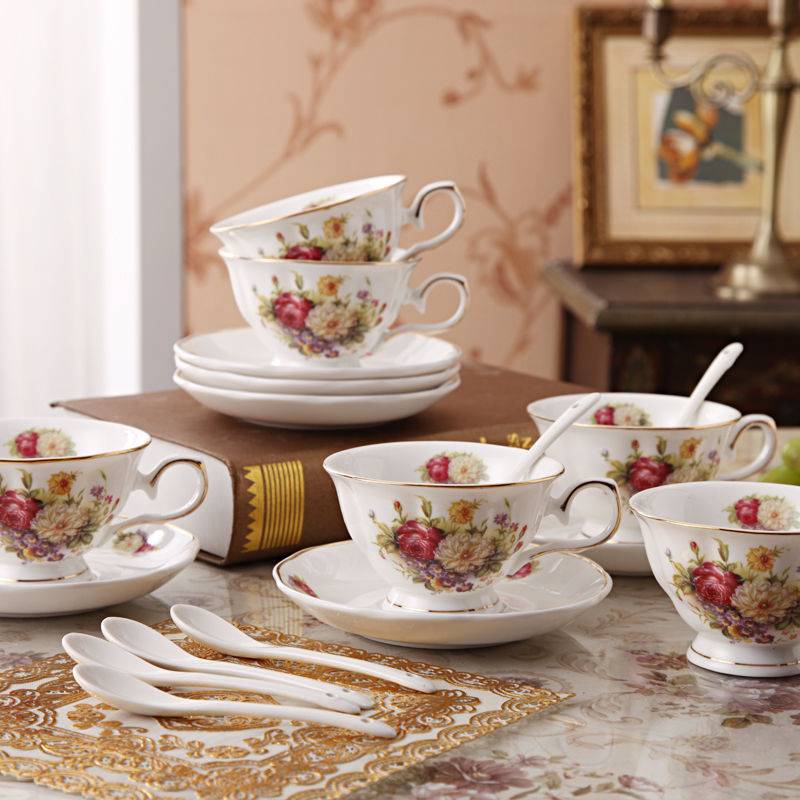Latte Coffee Cup European Ceramic Coffee Cup Saucer High-End Afternoon ...