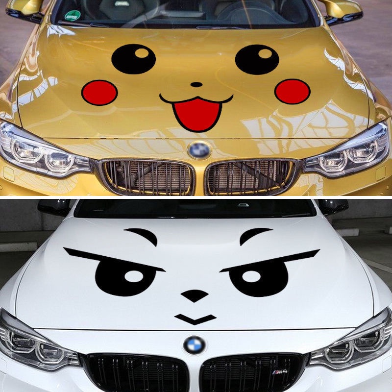 Pikachu smiley face hood sticker latte art cartoon perso Pikachu smiley ...