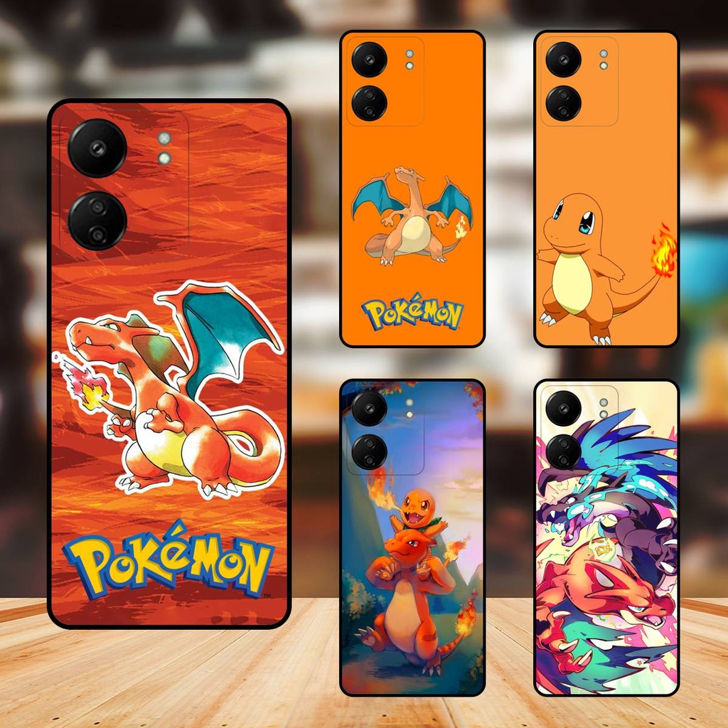 Xiaomi Redmi 13C phone case with black border Lizardon Charizard ...