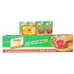 Nutricare Care 100 Active cocoa barley milk carton (110ml x 48 boxes ...