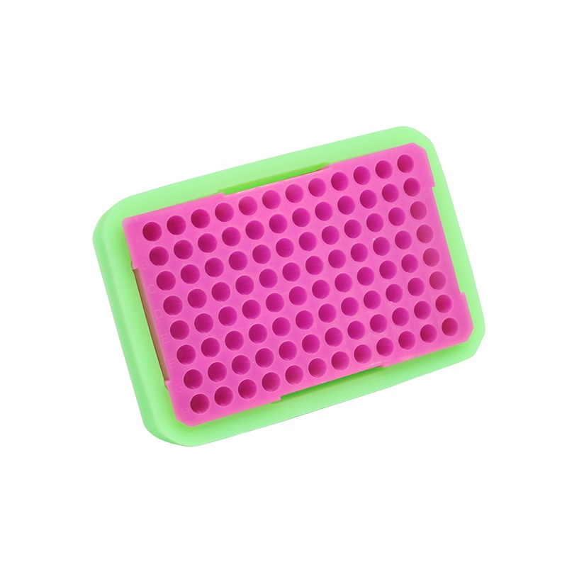 Pcr tube cooler box 0.2ml, 96 positions, change color according to ...