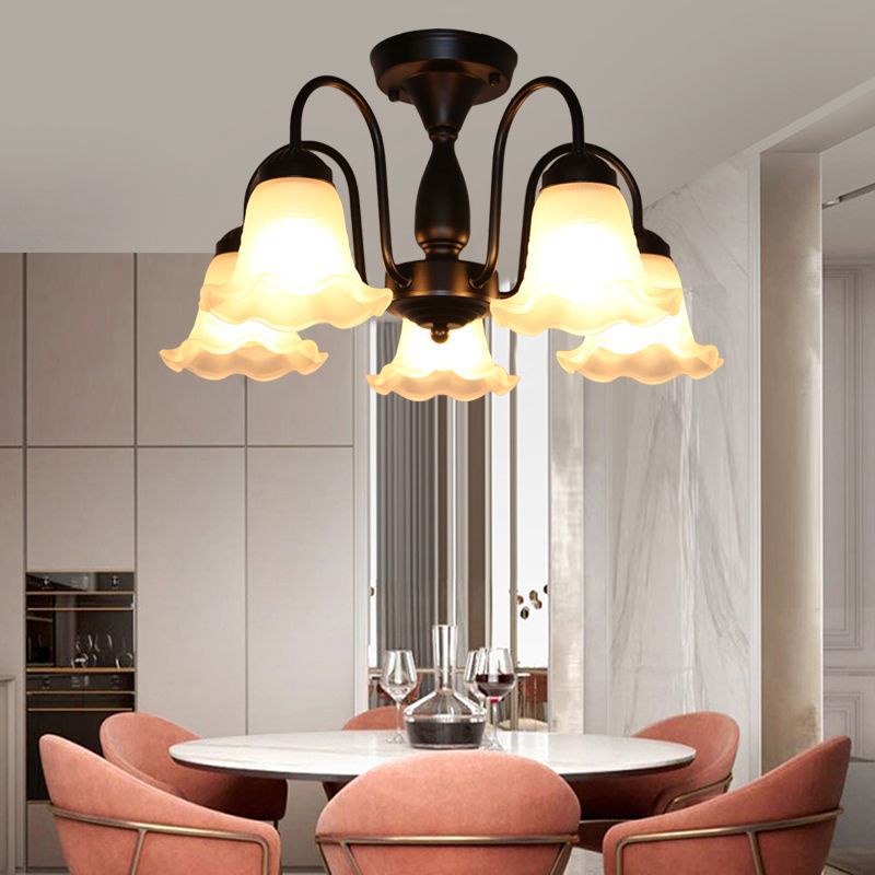 American Stained Glass Chandelier Ceiling Light Industrial Retro ...